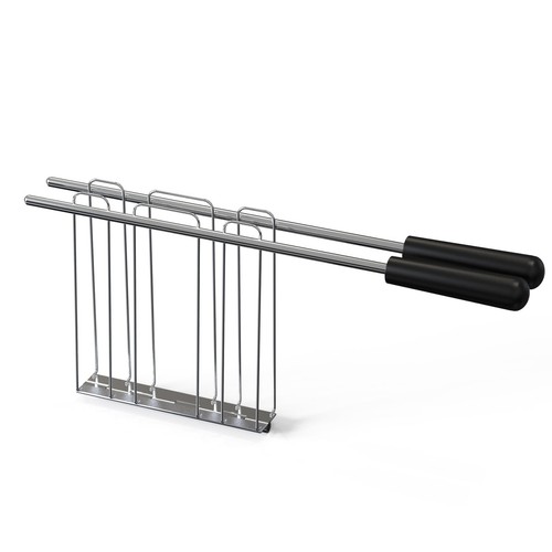 Black Stainless Steel Sandwich Cage Toaster Racks for 2-Slice Toast ...