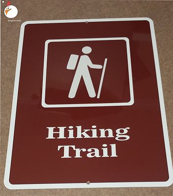 HIKING TRAIL SIGN, hiking sign, man cave, park, trail, hunt, fish ...