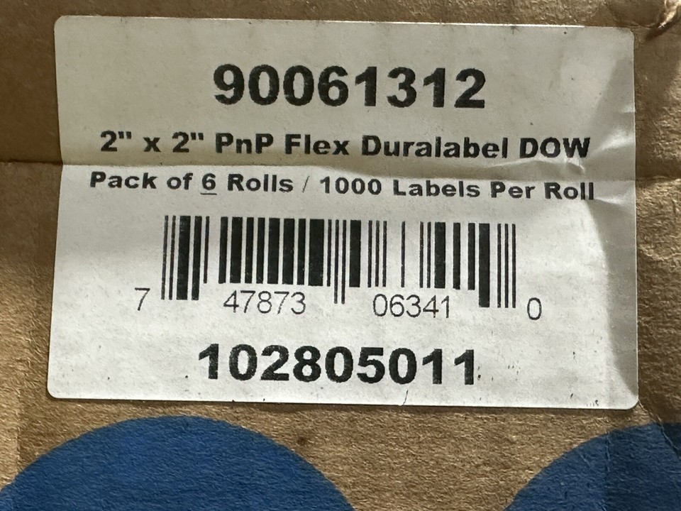 6000 (1000 x 6) Ecolab DuraLabel Daydots Flex 2"x 2” Labels PnP Prep-N ...