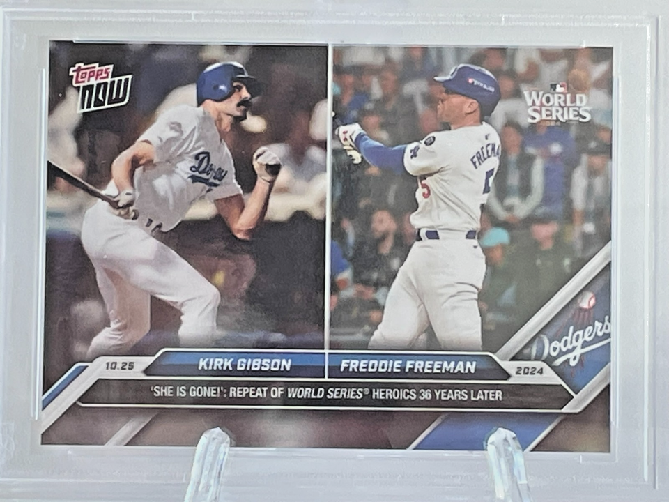 2024 Topps Now World Series Kirk Gibson/Freddie Freeman Card #KGFF PSA ...
