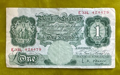1934 BRITISH GREEN ONE POUND NOTE ( 1 POUND £1 ) | eBay