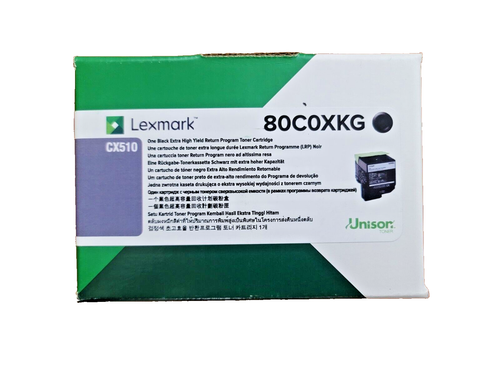 Lexmark 80C0XKG Extra High Yield Toner Cartridge - Black New CX510 See ...