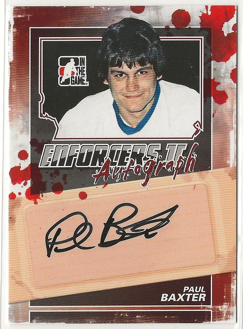 2013-14 ITG Enforcers Autographs #APB Paul Baxter In The Game | eBay