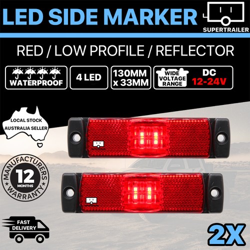 2X 12-24V Red Clearance lights side marker led trailer Truck LAMP ...