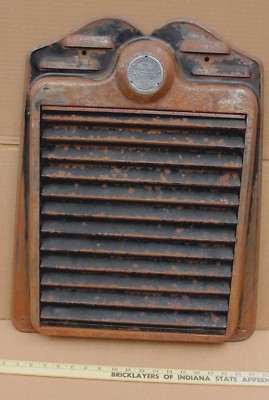 Vintage Radiator Cover Pines Winterfront 1914 Emblem Shutters Grille ...