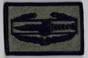 Military Combat Action Badge Hat Patch Contractor 3x2 Inch Black ...
