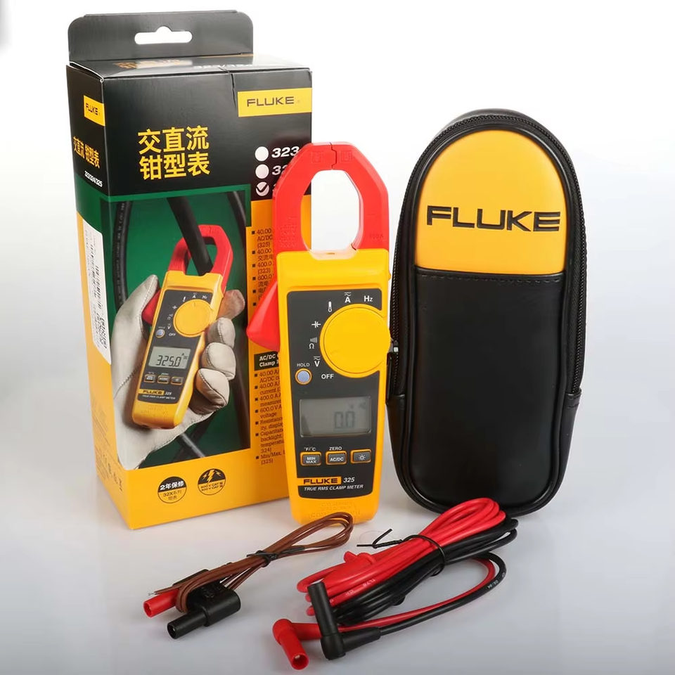 Fluke 325 Clamp Meter AC DC Voltmeter Ammeter Pliers Multitester True ...