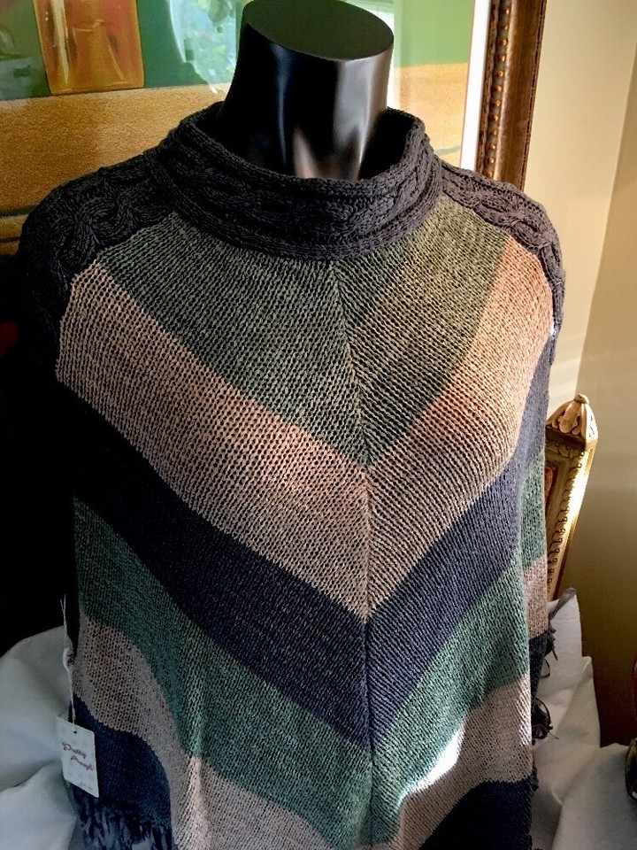Pretty Angel Fall Colors Women's Poncho Sweater. NWT Nice Gift! | eBay