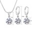 Silver Plated Women's Girls Fashion Necklace Crystal Pendant Earring ...