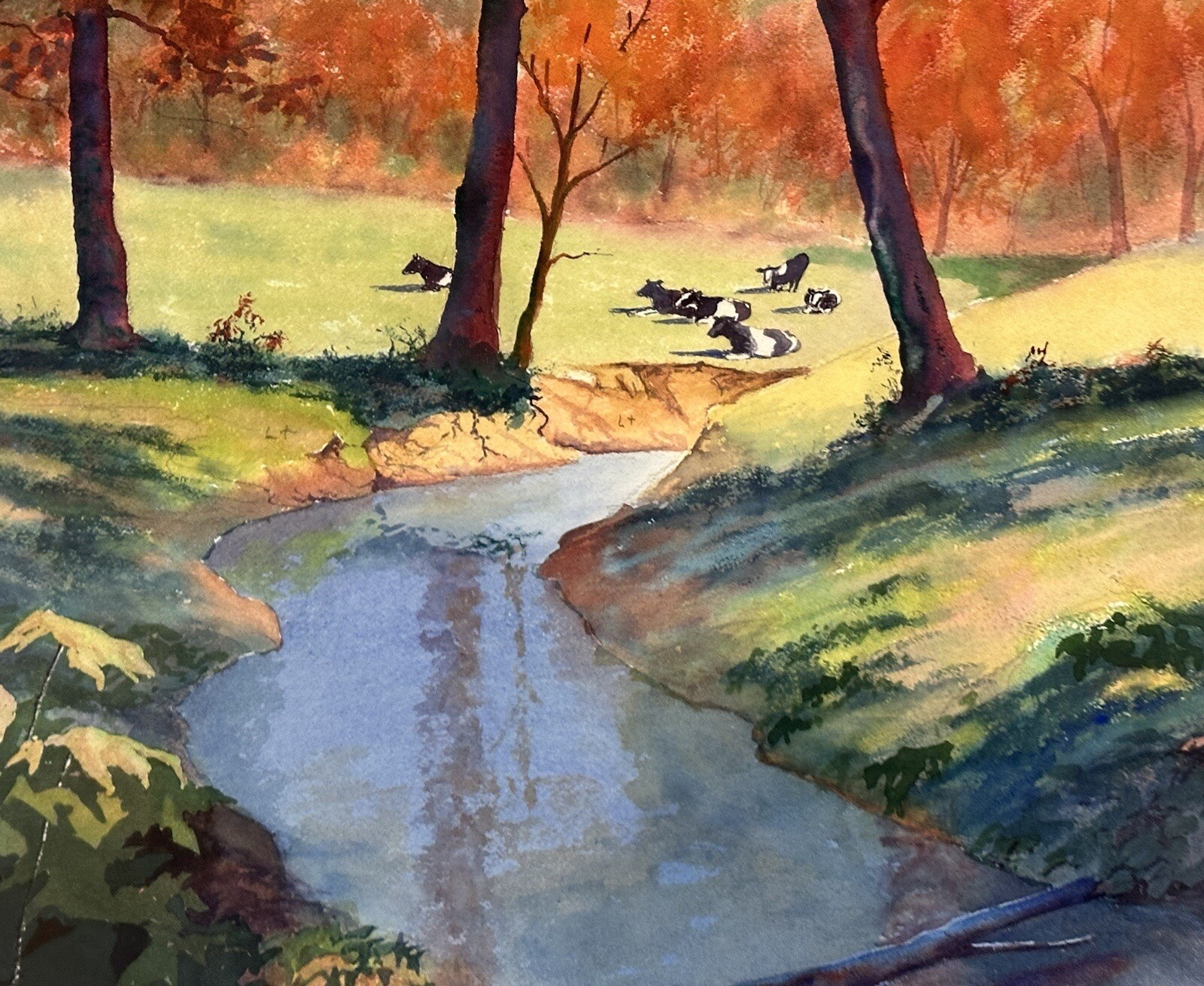 Superb Large Original Landscape Watercolour by American Artist Keith ...