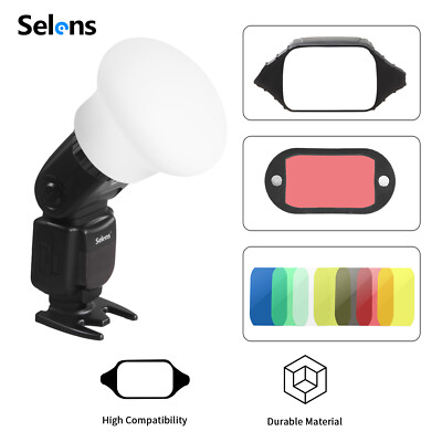 Selens Magnetic Flash Modifier Sphere Bounce Diffusers Coloured Gel ...
