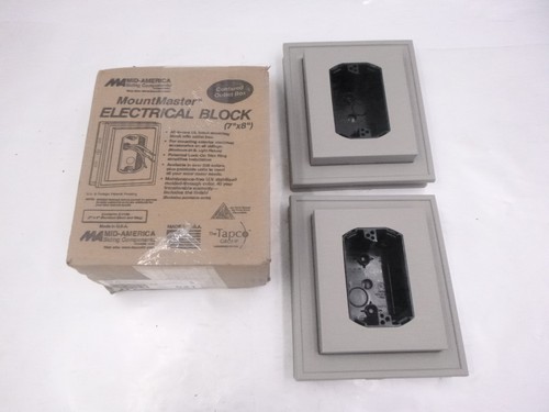 2 Pack Mid-America M00031002041 Mount Master Electrical Block 7" x 8 ...