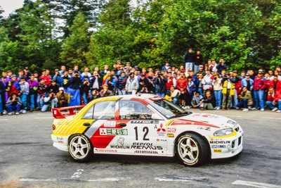 Andrea Aghini Sauro Farnocchia Mitsubishi Lancer Rally Catalunya O- Old ...