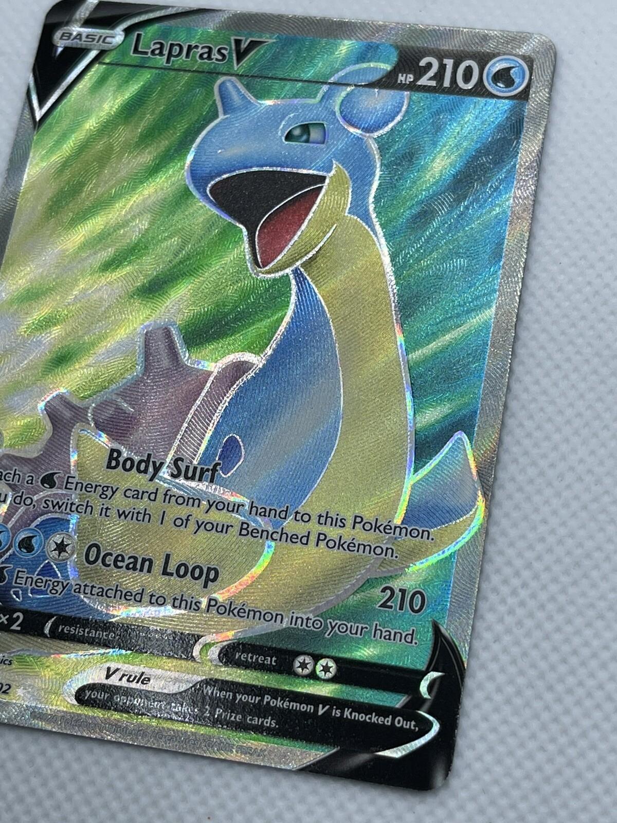 Lapras V 189/202 Ultra Rare Full Art - Sword & Shield Base - Pokemon ...