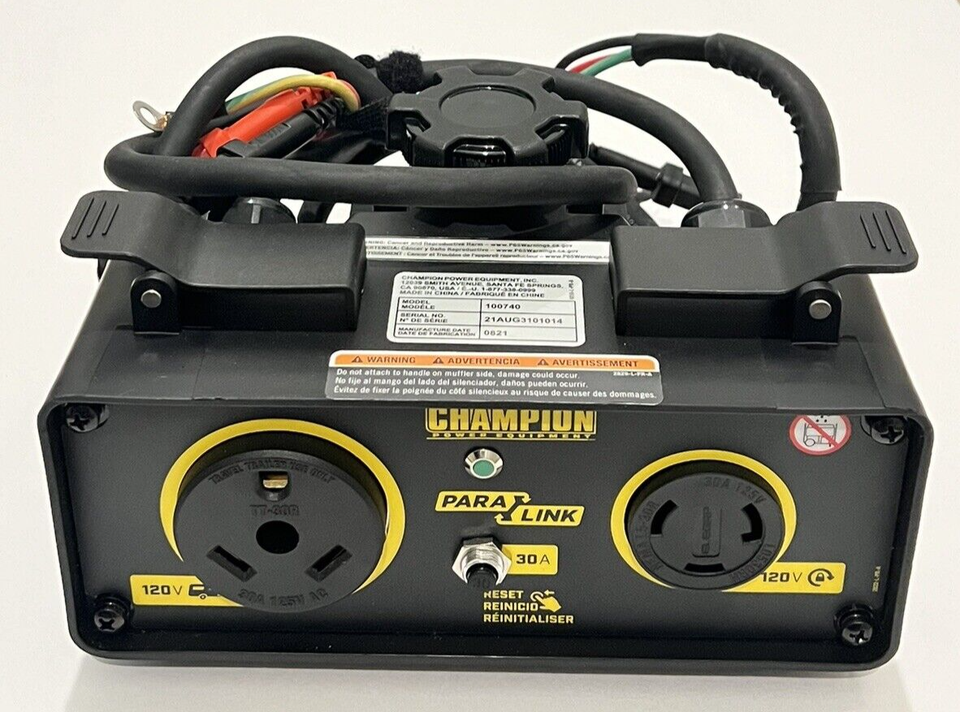 Champion 2000W-2500W 30Amp ParaLINK Inverter Generator Parallel Cable ...