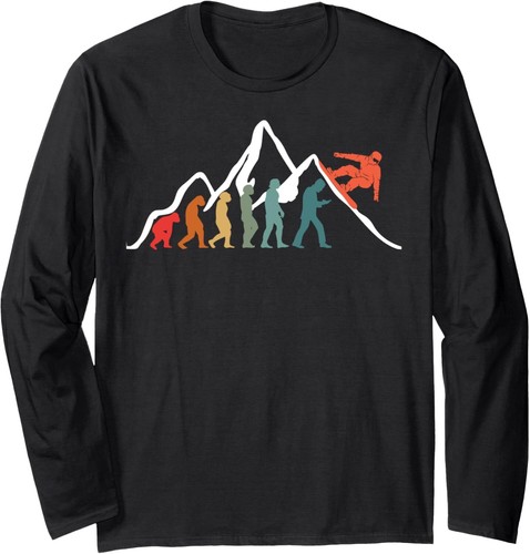 Snowboard Snowboarding Evolution Snowboarder Long Sleeve T-Shirt | eBay