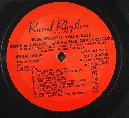 Ernie & Mack - Blue Grass If You Please (Rural Rhythm Records ‎– RREM ...