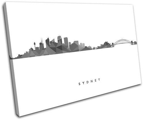 Geometric Australia Sydney Skyline City SINGLE TOILE murale ART Photo ...