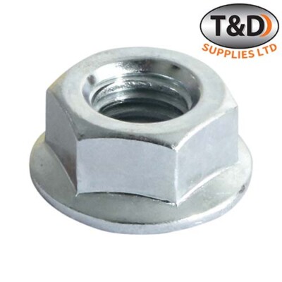 Timco 200 Pack Hex Serrated Flange Nuts - M8 Zinc Plated Carbon Steel ...