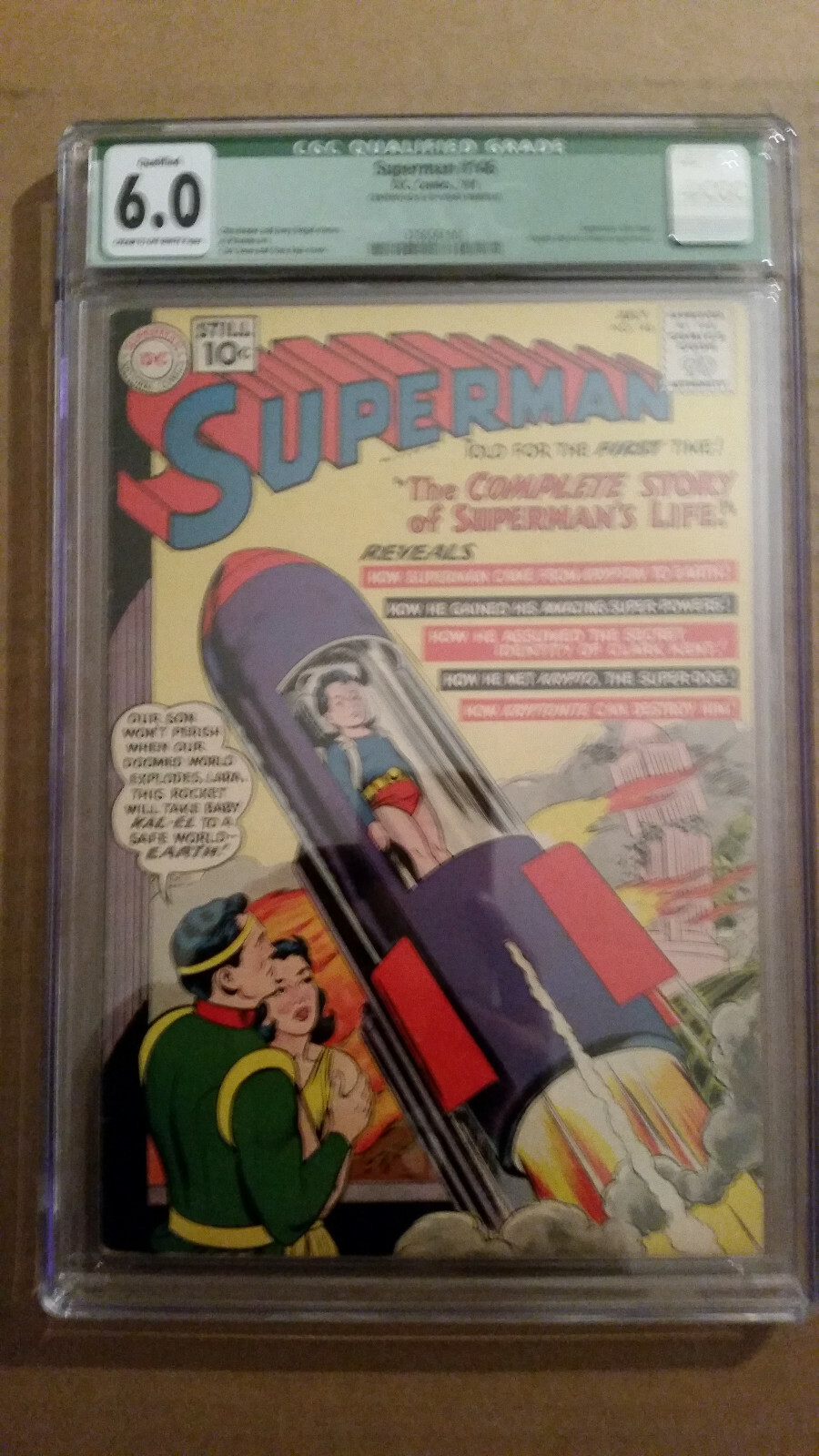 SUPERMAN 146 CGC 6.0 KRYPTO LORI LEMARIS APPEARANCE SUPERMAN'S LIFE ...