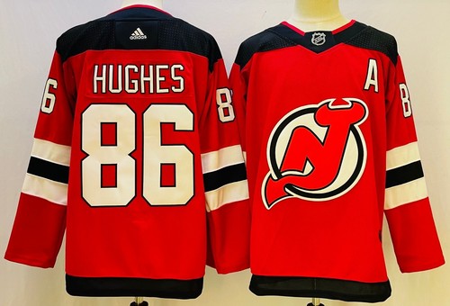 Men's New Jersey Devils #86 Jack Hughes Red 2023-2024 RED Jersey S-3XL ...