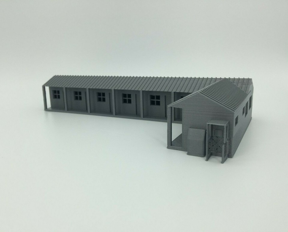 L Shape "Bates Style" Small Town or City MOTEL - HO Scale 1:87 - 3D ...