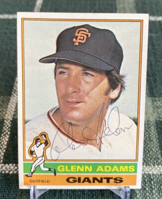 Glenn Adams 1976 Topps #389 San Francisco Giants Auto Autographed ...