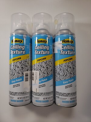 3 Pack Homax Easy Patch Repair Ceiling Texture Spray 14oz Popcorn Water ...