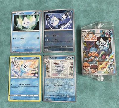 Pokemon TCG Scarlet Violet Vanillite Vanillish Set of 5 with Calander ...