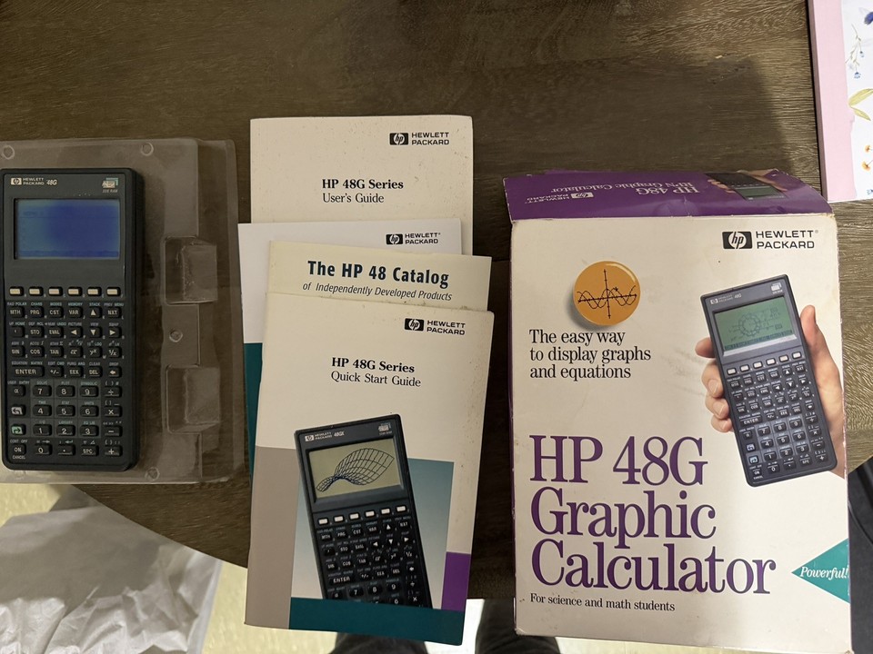 HEWLETT PACKARD 48GX GRAPHIC CALCULATOR WITH MANUALS AND BOX | eBay