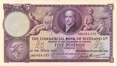 Scotland - 5 Pounds - P-S333 - 1947-1957 dated Foreign Paper Money ...