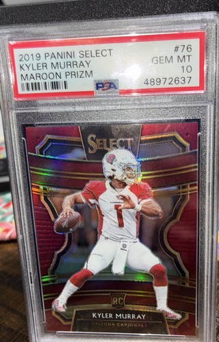 2019 Panini Select Maroon Prizm #76 Kyler Murray RC Rookie /149 PSA 10 ...