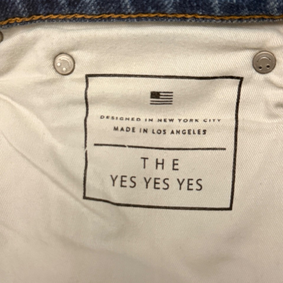 AYR The Yes Yes Yes Denim Blue High Rise Straight Ankle Jeans Sz 27 ...