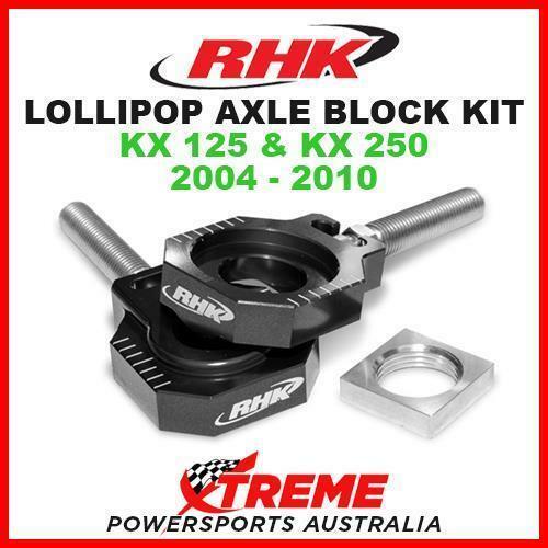 RHK MX LOLLIPOP AXLE BLOCK KIT BLACK KAWASAKI KX125 KX250 KX 125 250 ...