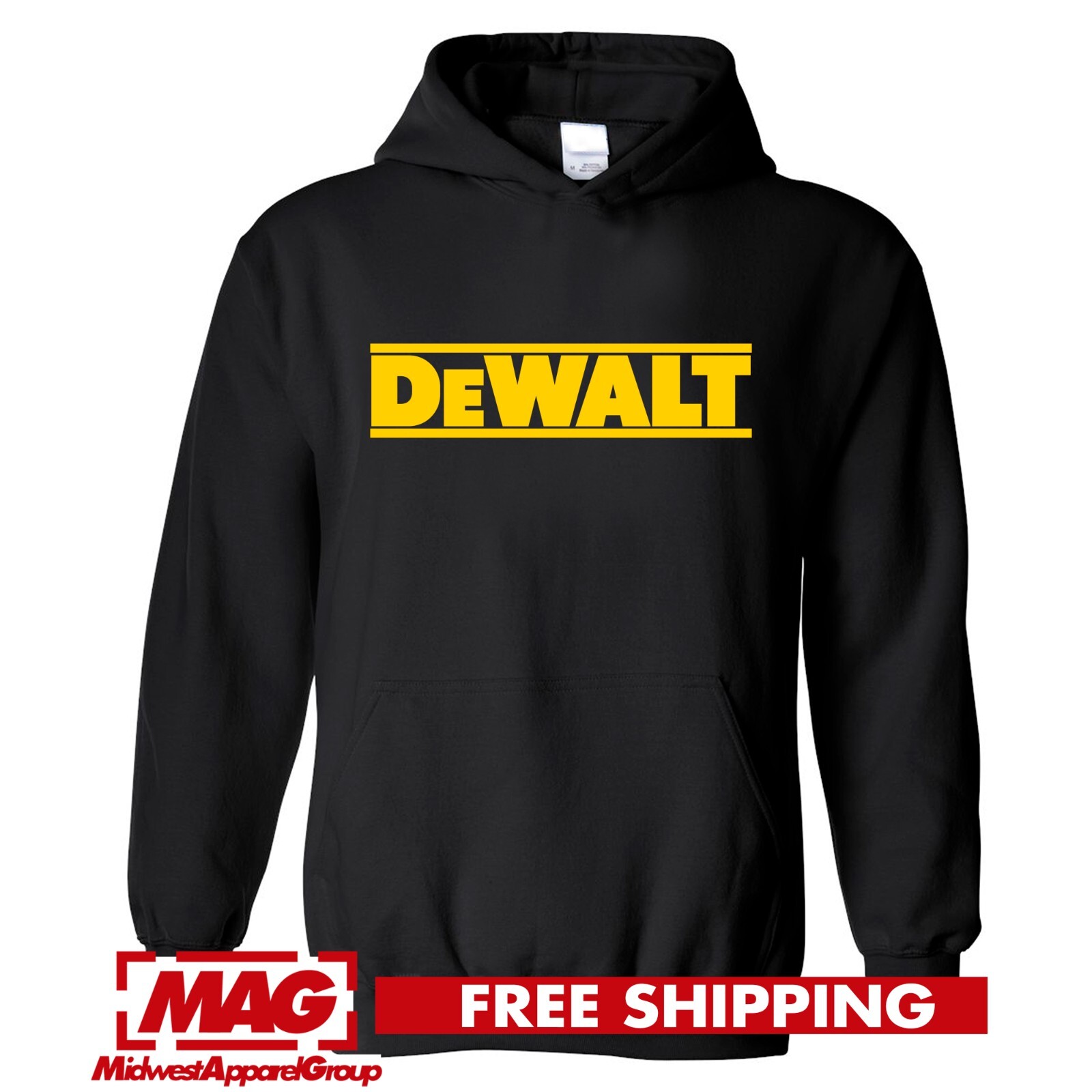 DEWALT BLACK HOODIE Tool Sweatshirt Garage Parts Car Construction Tools ...