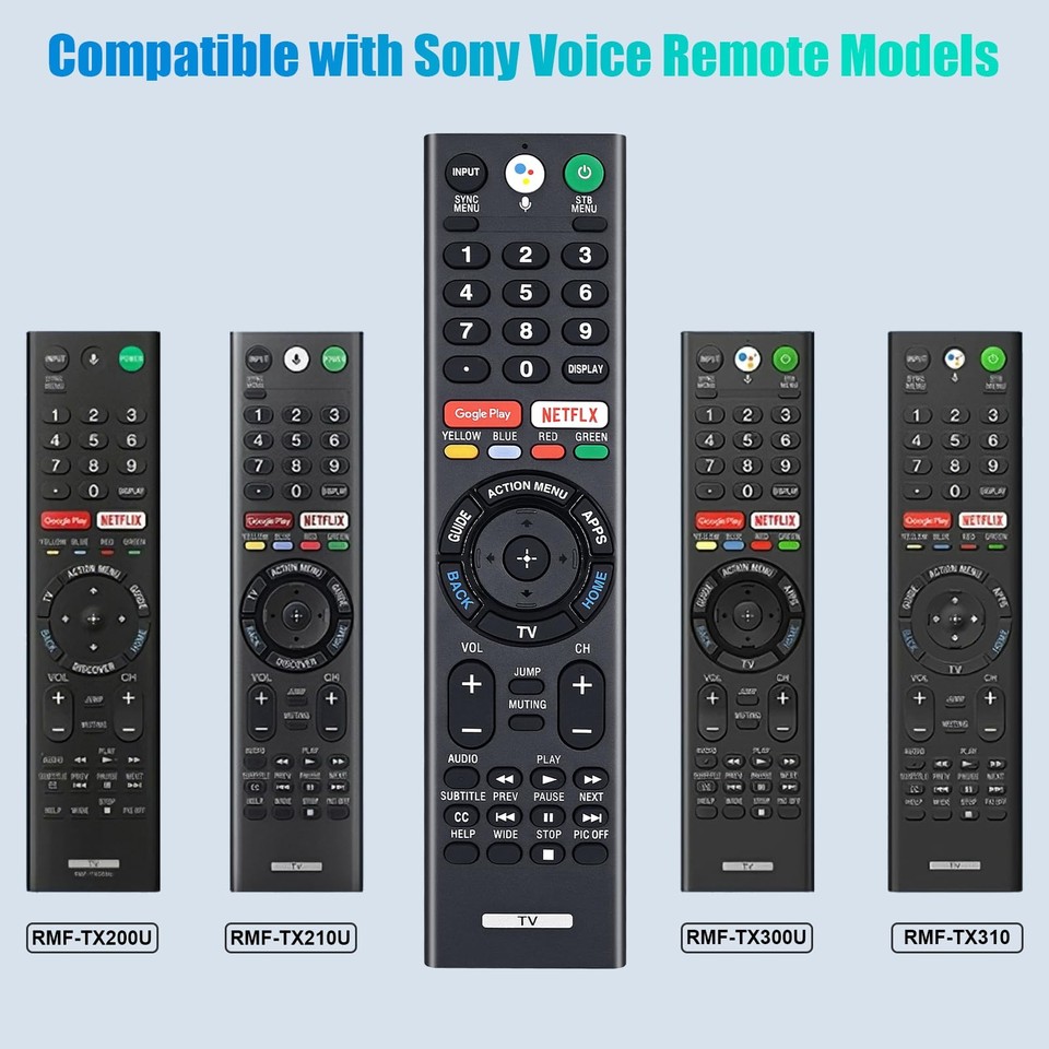 Sony Bravia TV Remote Replacement with Voice Control for 4K Smart HDTVs ...