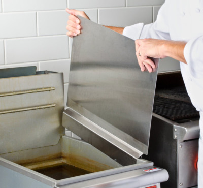 20 1/2" x 18" Stainless Steel Deep Fryer Right Left Splash Guard ...