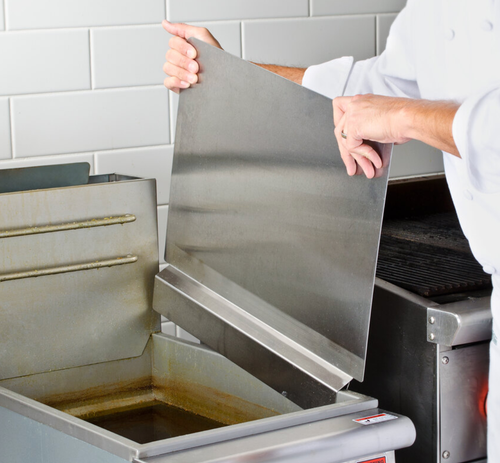 20 1/2" x 18" Stainless Steel Deep Fryer Right Left Splash Guard ...
