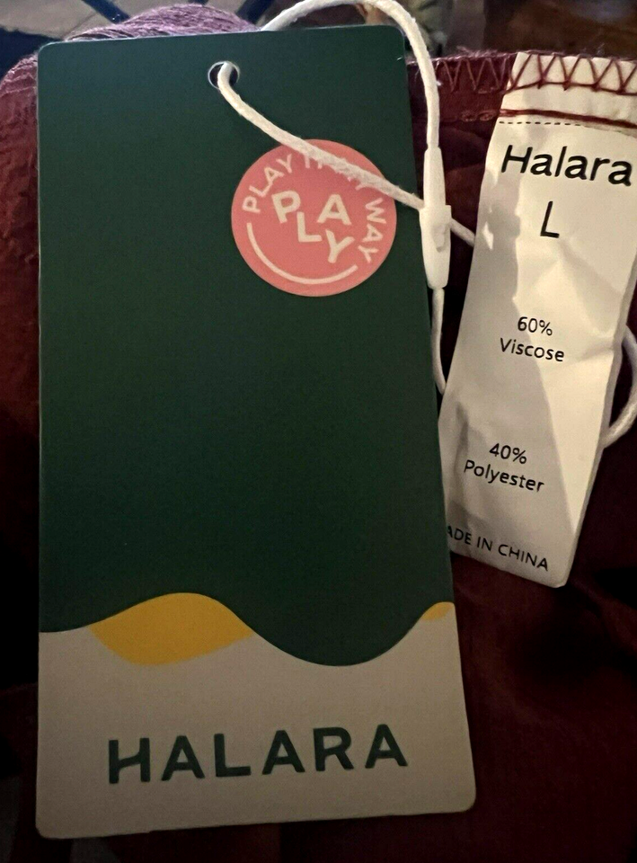 Halara Women's Rust Red Jumpsuit Spaghetti Strap Lace Up Back Sz LG ...