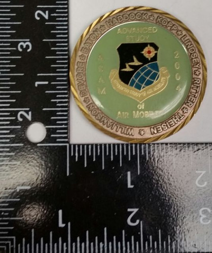 USAF ASAM Advanced Study of Air Mobility Presented for Excellence 2" | eBay
