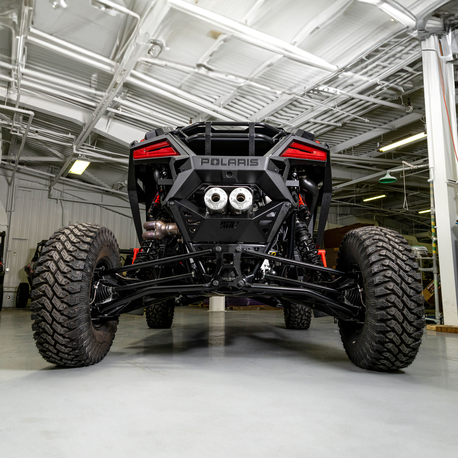 HMF Titan XL Loud Gunmetal Dual Slip On Exhaust Pipe Mufflers Polaris ...