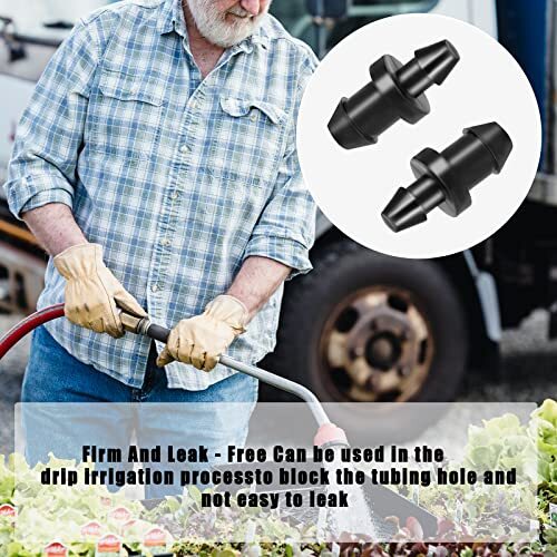 100 Drip Irrigation Plugs for Hose Tubing End Caps Puncture to Insert Fittings | eBay