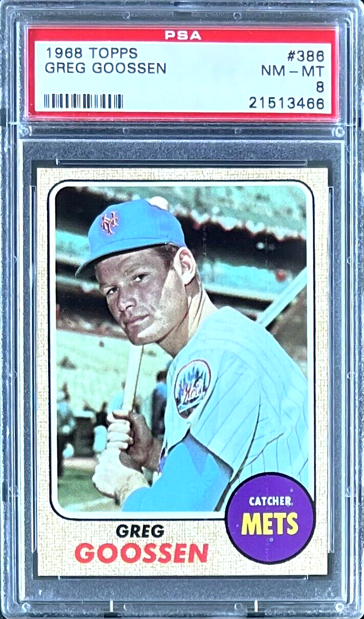 1968 TOPPS #386 GREG GOOSSEN PSA 8 NM-MT METS | eBay