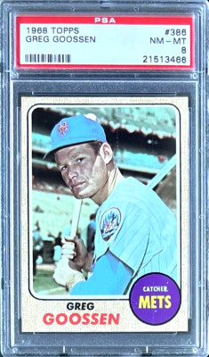 1968 TOPPS #386 GREG GOOSSEN PSA 8 NM-MT METS | eBay