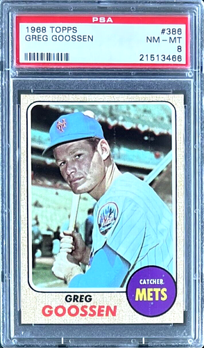 1968 TOPPS #386 GREG GOOSSEN PSA 8 NM-MT METS | eBay