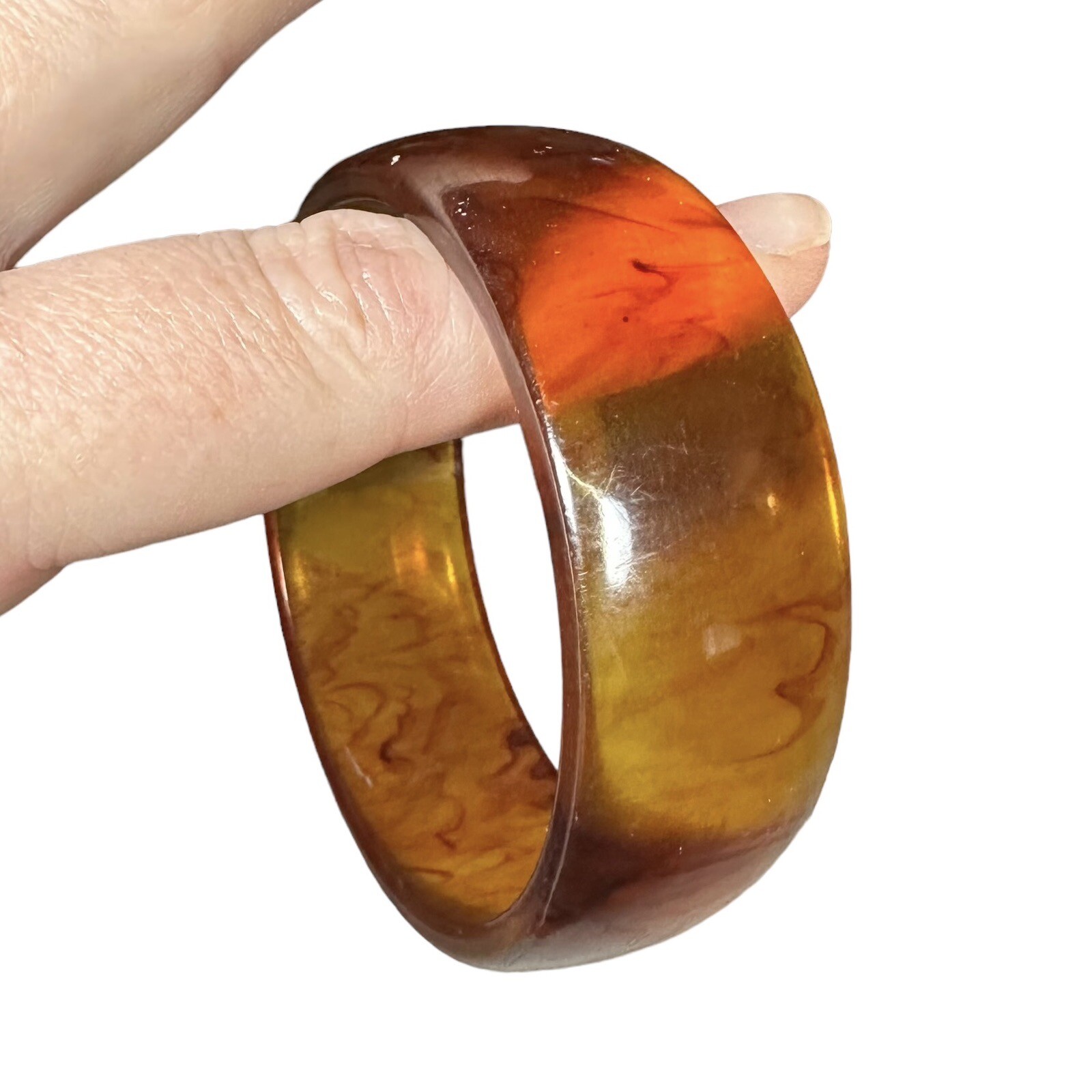 Vintage Bakelite Brown Root Beer Honey Marbled Swirl … - Gem