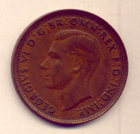 A 1946 PENNY A VERY SCARCE COIN in ABOVE AVERAGE CONDITION LOW RESERVE ...