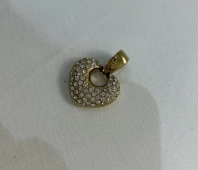 Vintage Ciro jewellery gold plated sliver heart with cubic zirconia ...
