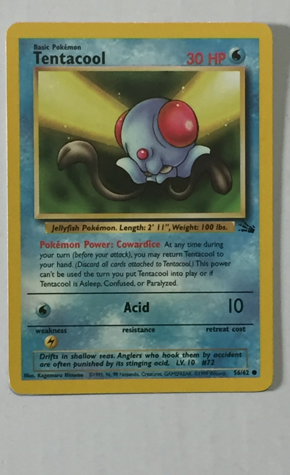 POKEMON - TENTACOOL 56/62 - FOSSIL SET - COMMON - NEAR MINT | eBay