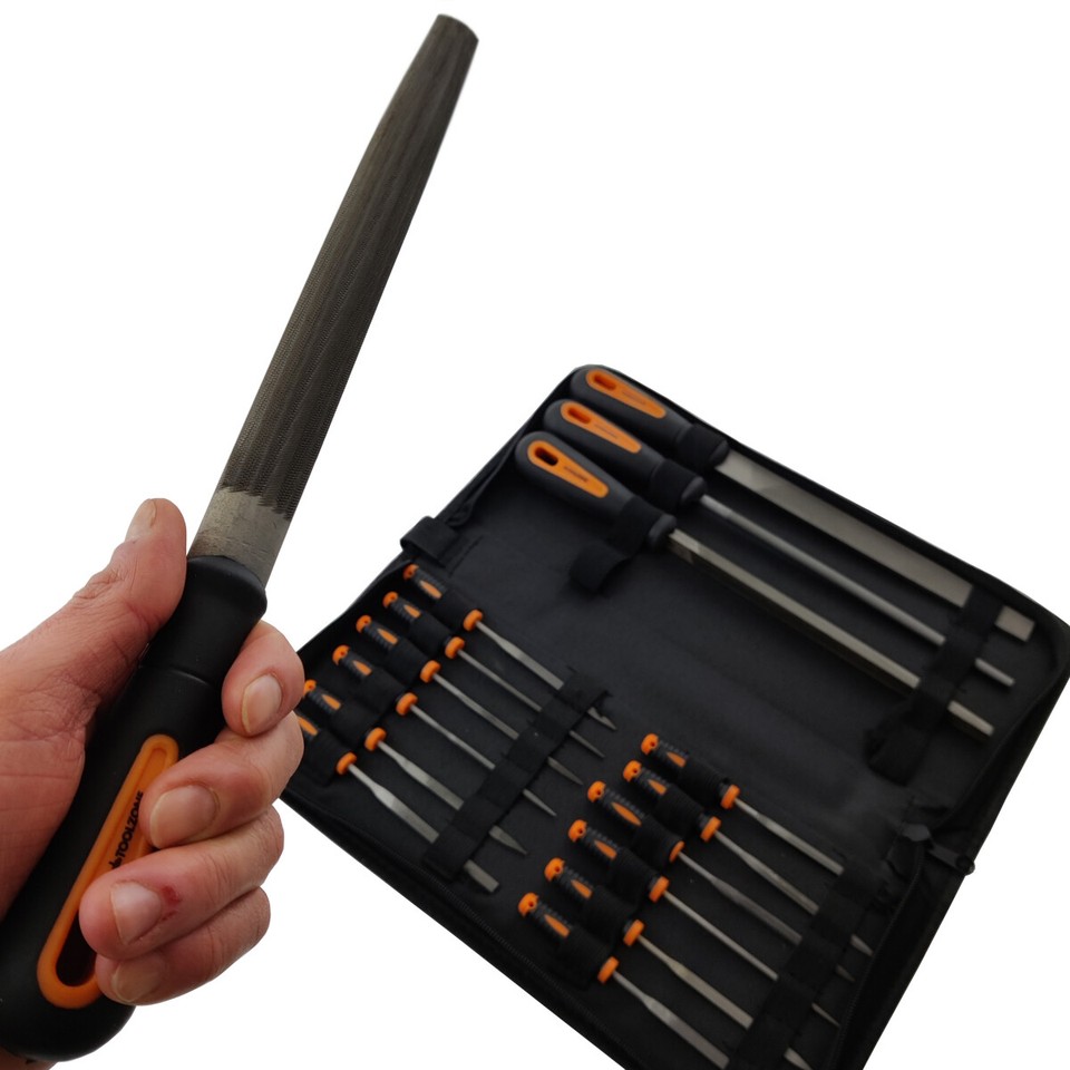 Metal File Set 16 Piece Hand & Needle File Kit Wood Metal Plastic Files ...